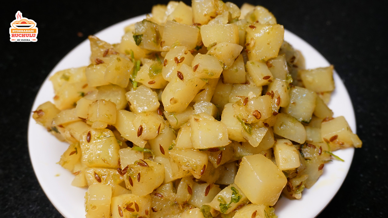 Simple Aloo Fry | Potato Fry - Hyderabadi Ruchulu